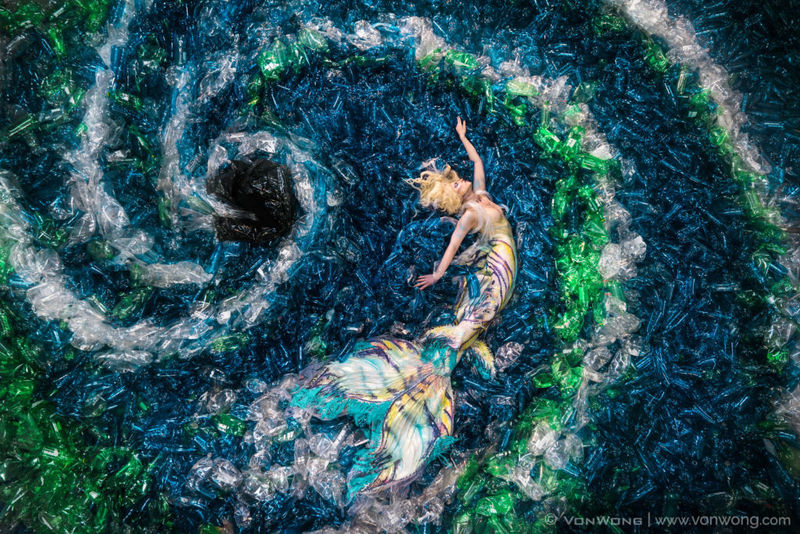 Magical Mermaids Illuminate Awful Ocean Pollution | Diane Penelope Challis